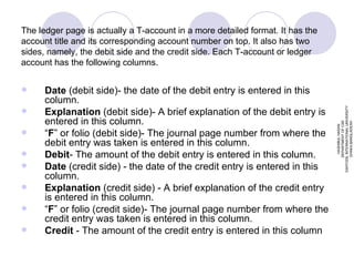 presentation slide on Accounting General ledger & trial balance | PPT