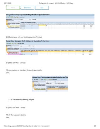 Accounting principle configuration | PDF