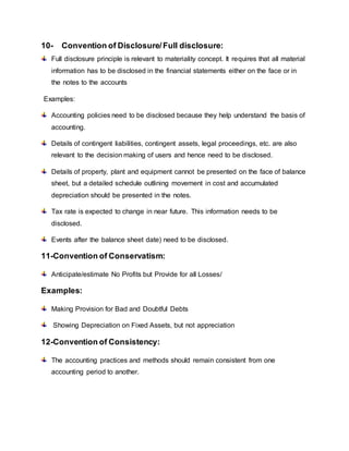 Accounting principles and Conventions | DOCX