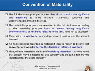 Accounting Principles (Concepts and Conventions) | PPTX