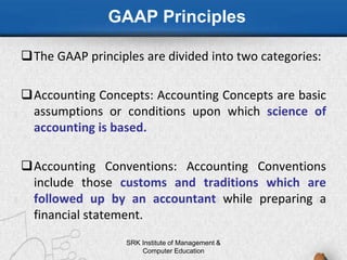 Accounting Principles (Concepts and Conventions) | PPTX
