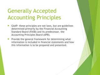 chapter 1 accounting principles GAAP | PPT