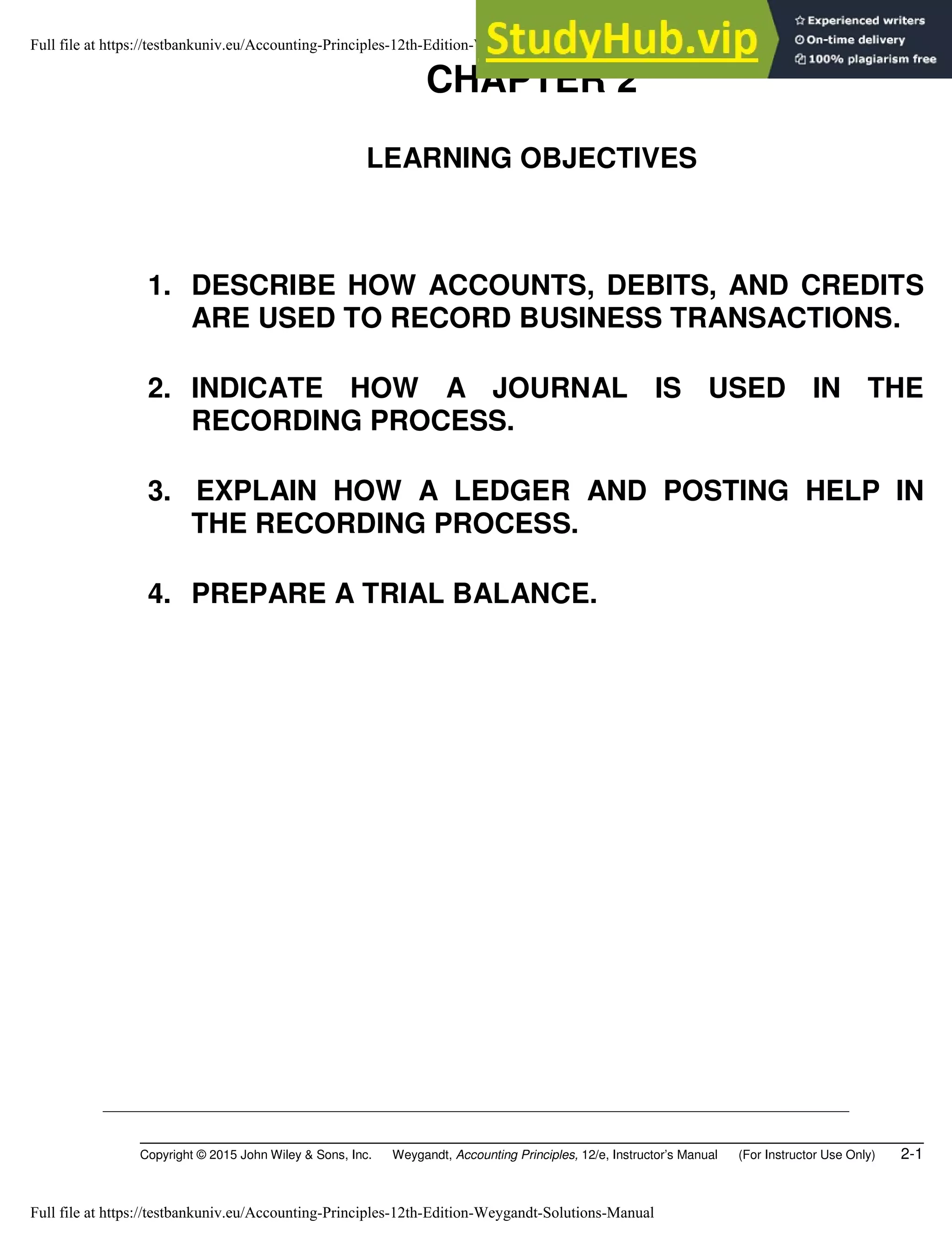 Accounting Principles 12Th Edition Weygandt Solutions Manual | PDF