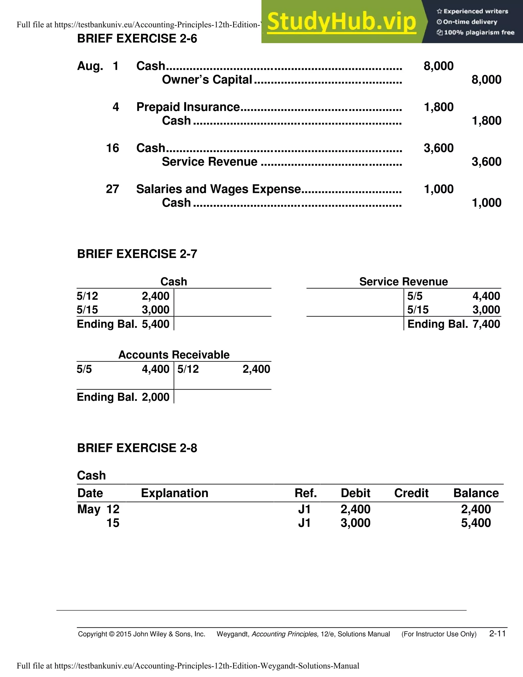 Accounting Principles 12Th Edition Weygandt Solutions Manual | PDF