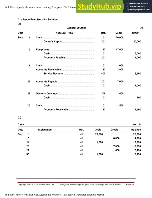 Accounting Principles 12Th Edition Weygandt Solutions Manual | PDF