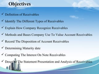 Accounting principlesaccountingforrecieveables | PPT