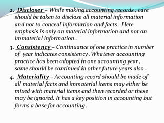 Accounting principles , conventions and concepts | PPTX