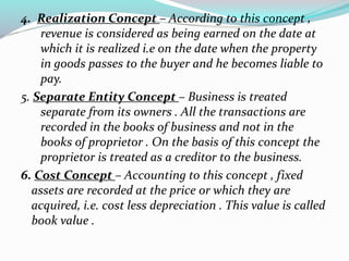 Accounting principles , conventions and concepts | PPTX