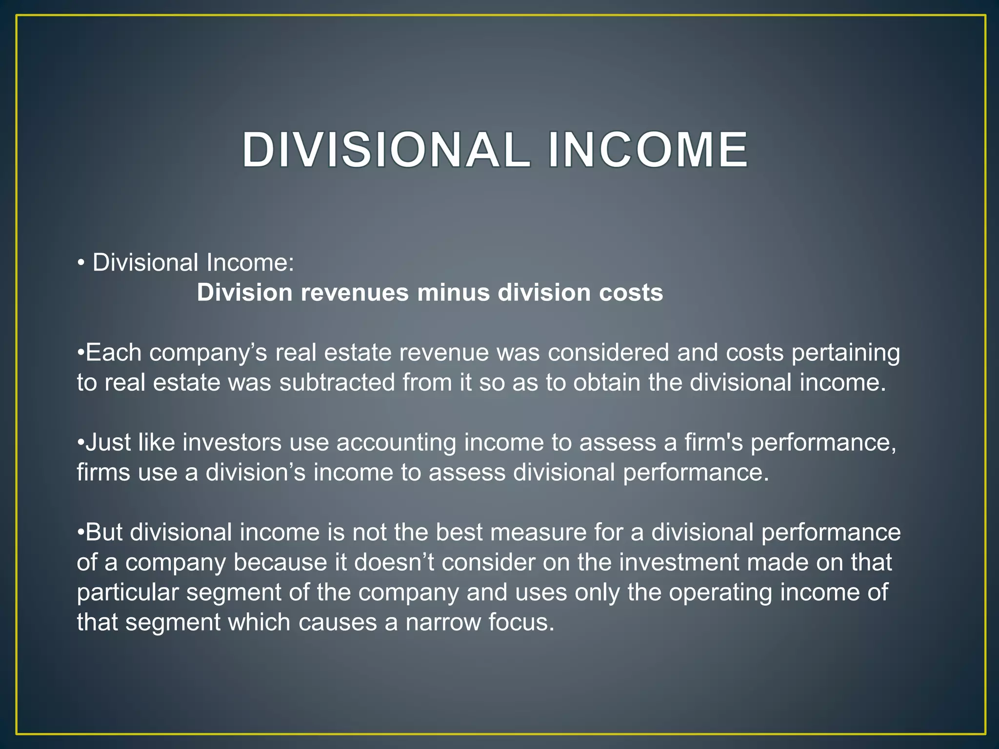 Divisional performance measurement | PPT