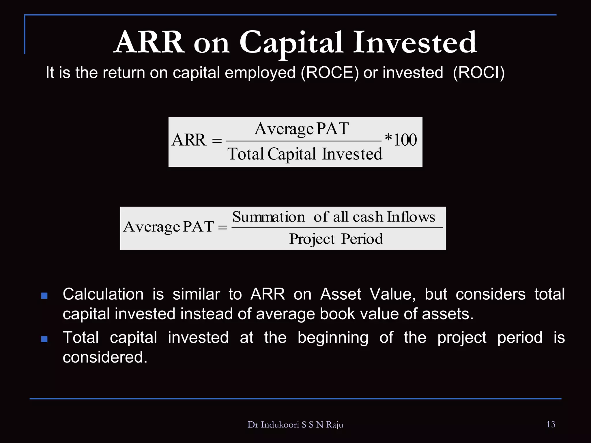 Accounting rate of return | PPT