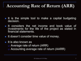Accounting rate of return | PPT