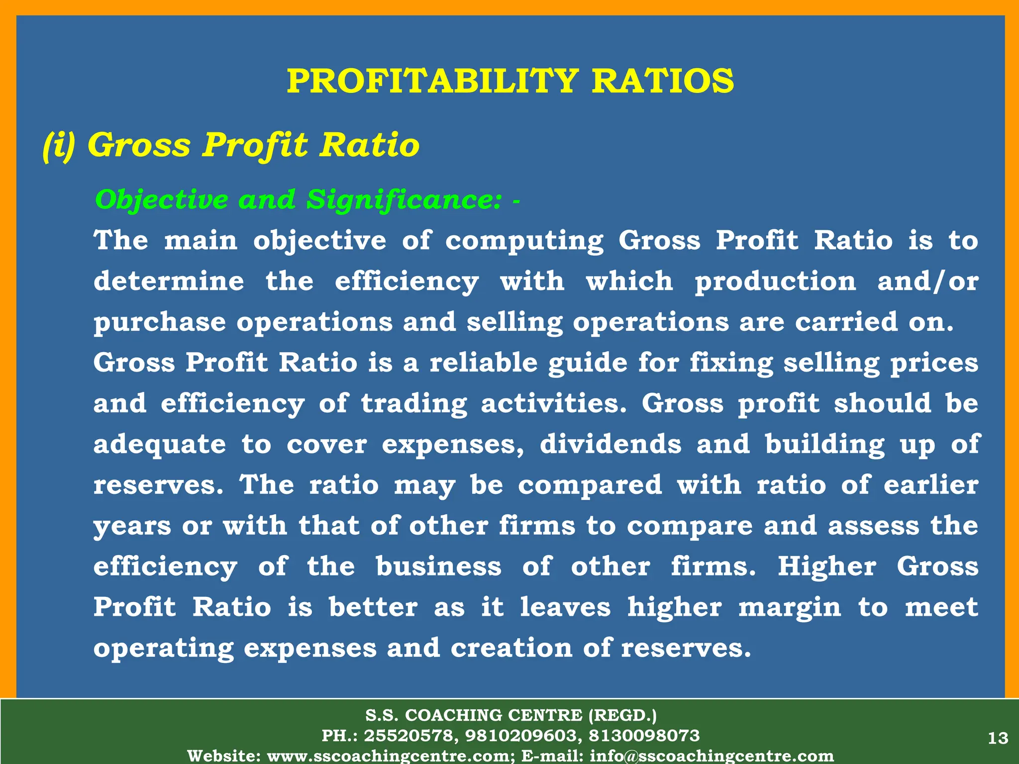 Accounting Ratios Objective & Significance.power.point.presentation | PPT