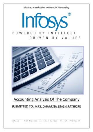 Accounting report infosys company | DOC