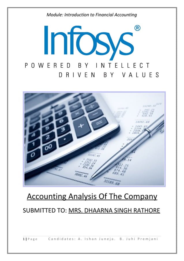 Accounting report infosys company | DOC | Business Accounting & Finance ...