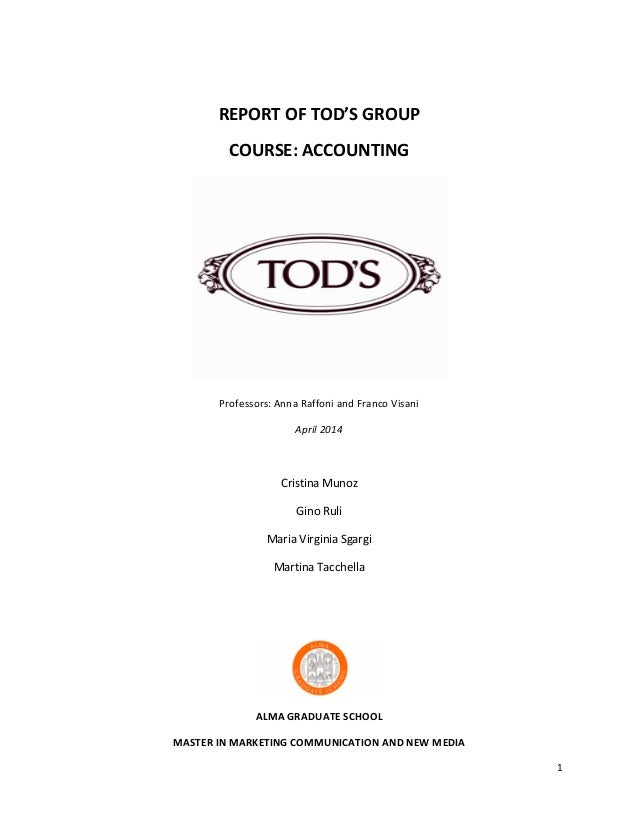 Accounting report tod's