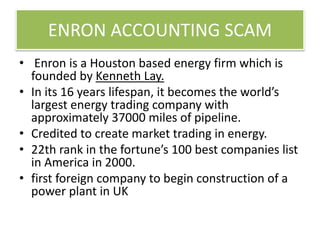 Accounting scams | PPTX