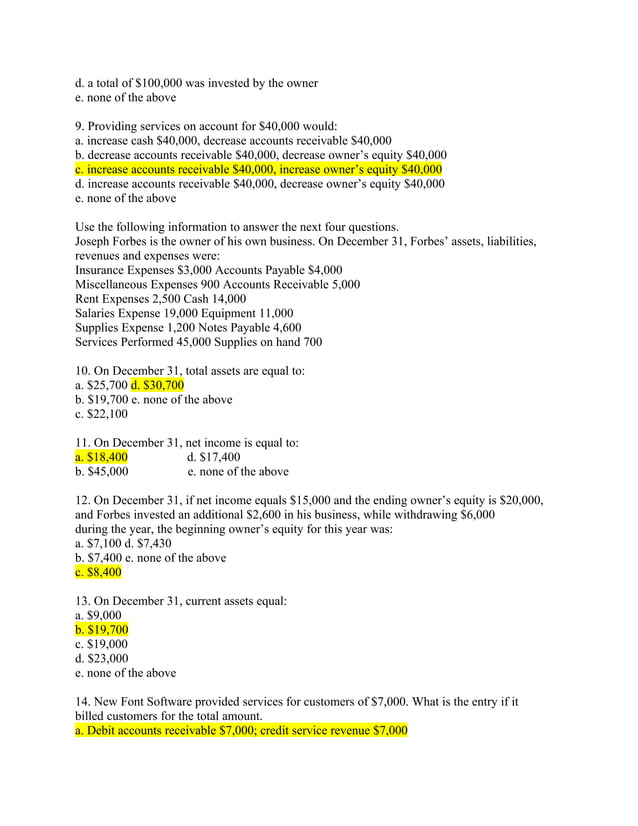 Accounting screening test | DOC