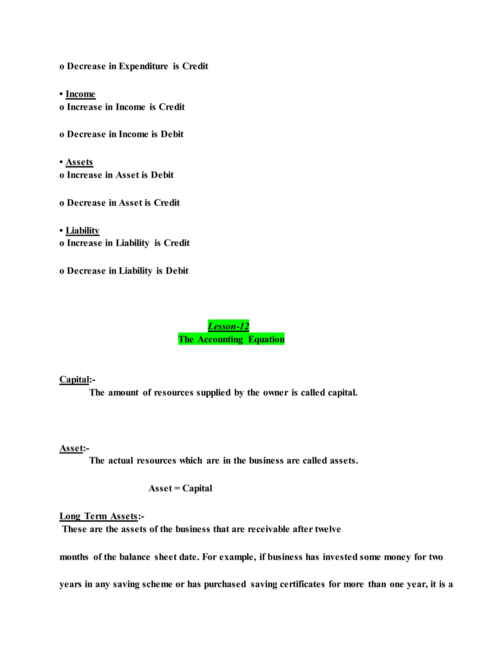 Accounting short notes | DOCX