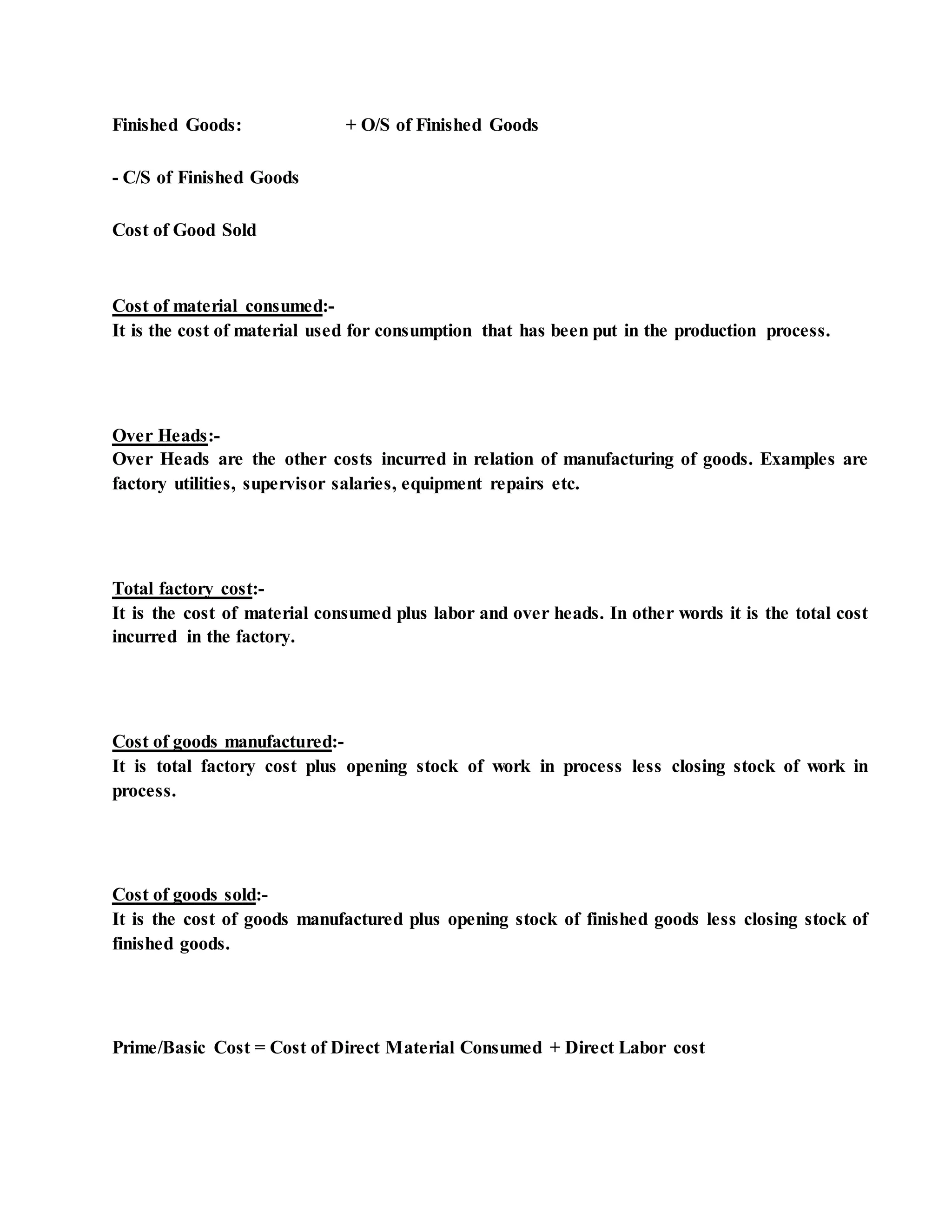 Accounting short notes | DOCX