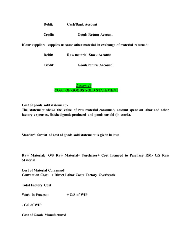 Accounting short notes | DOCX