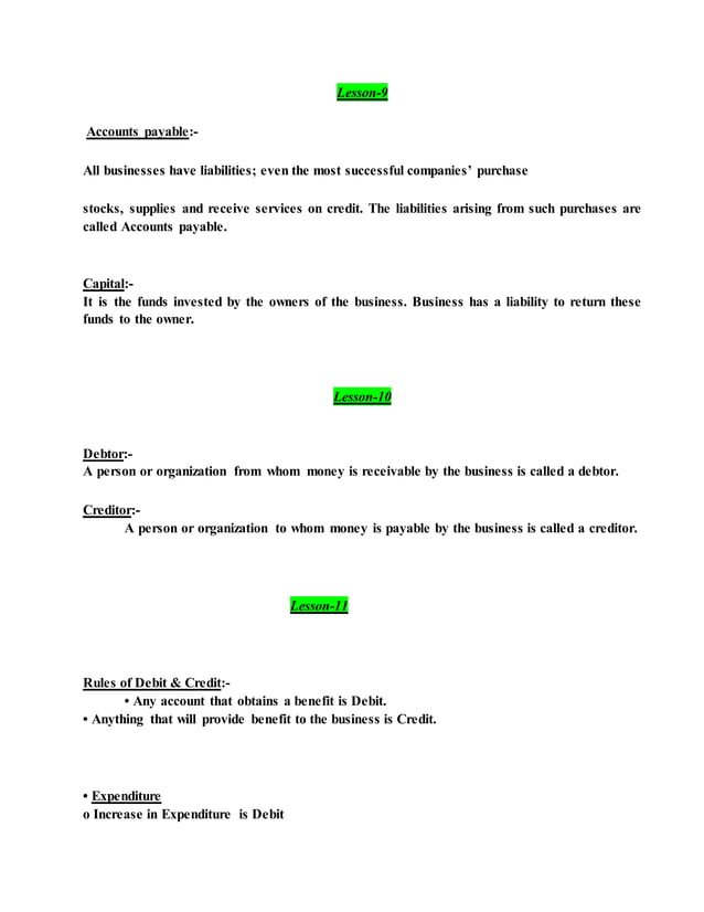 Accounting short notes | DOCX