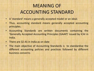Indian Accounting standards | PPTX