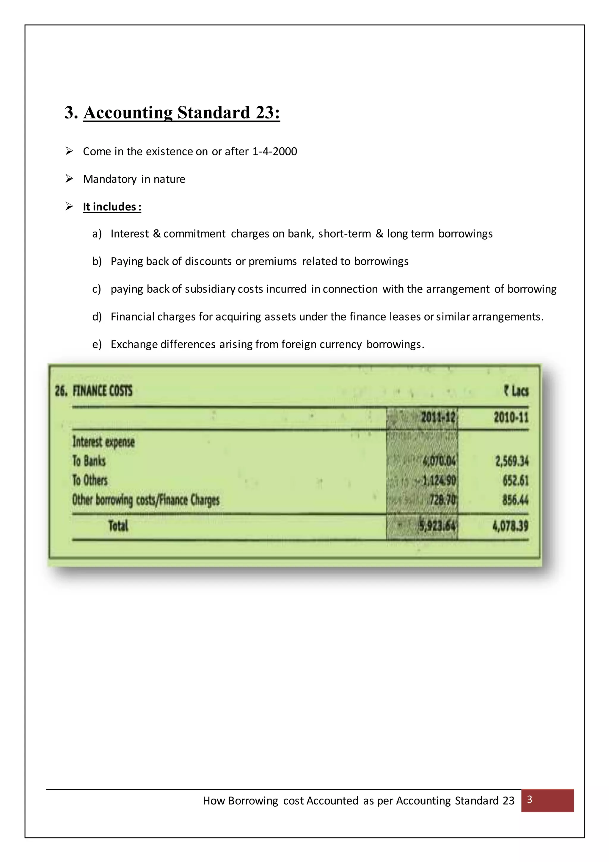 Accounting standard 23 | DOCX