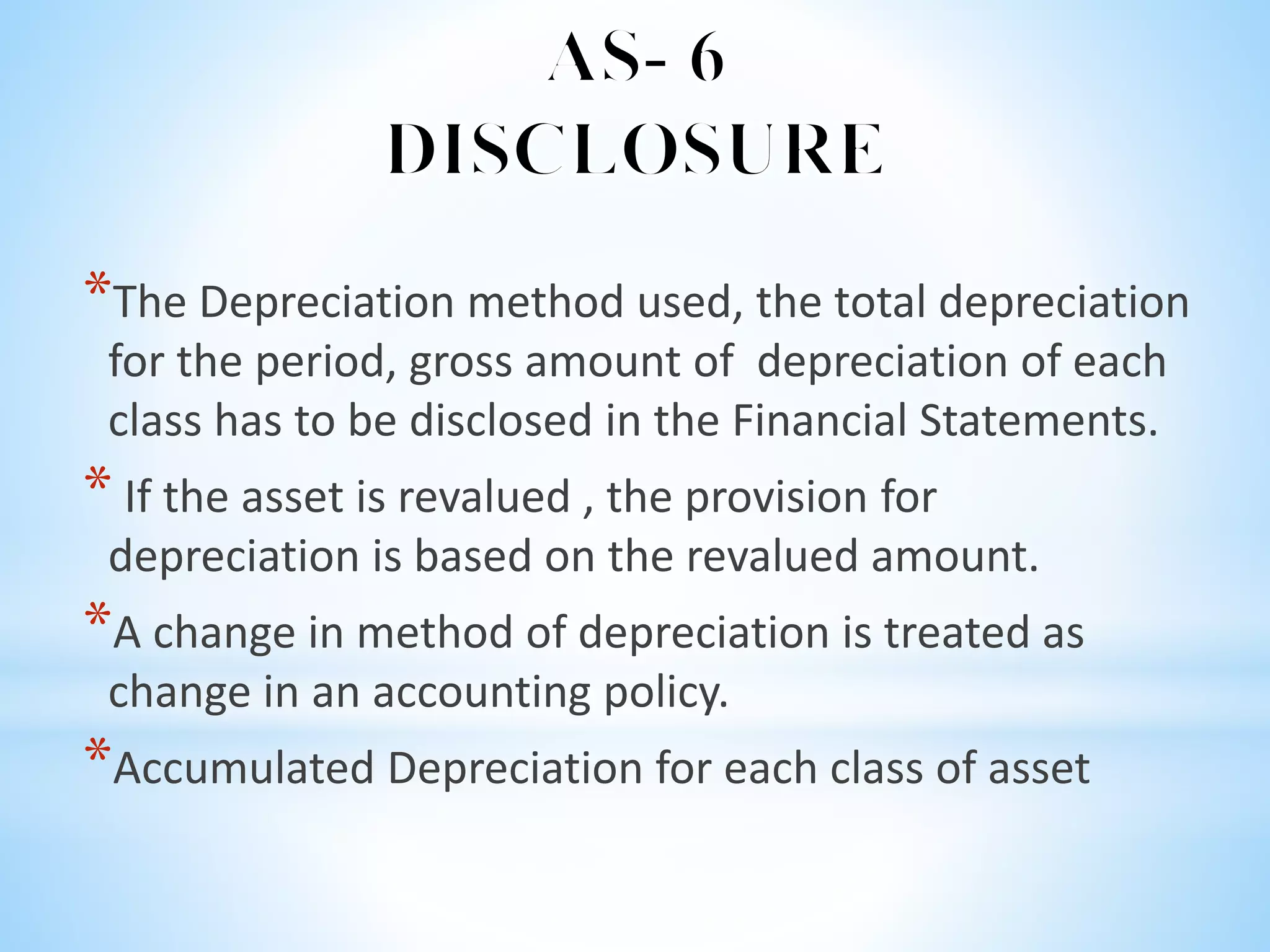 Accounting standard 6 Presentation | PPTX