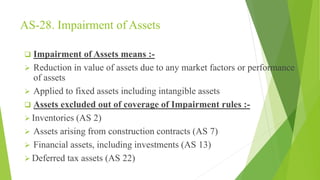 Accounting standard 6 & 28 | PPTX