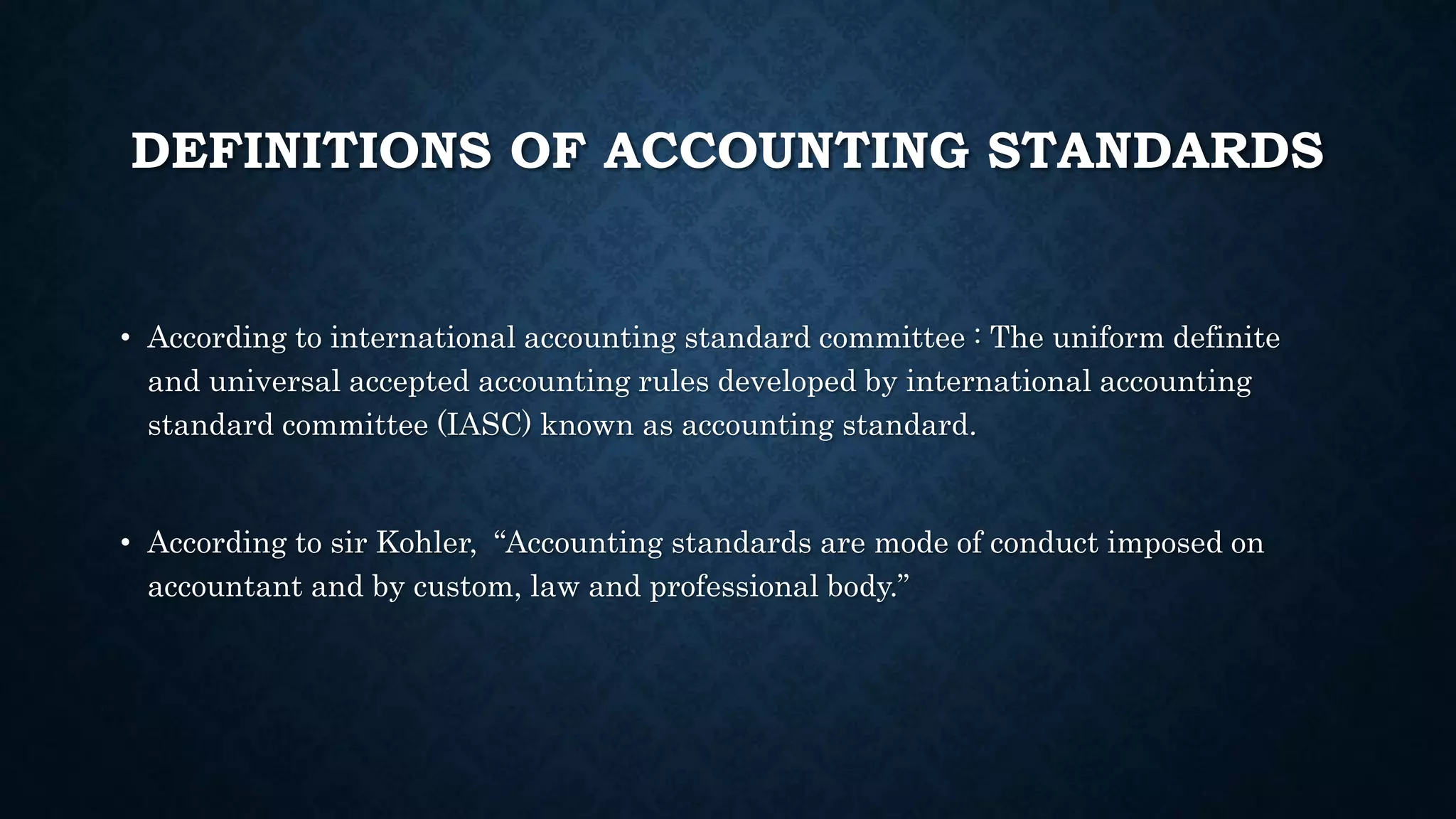Accounting standards | PPTX