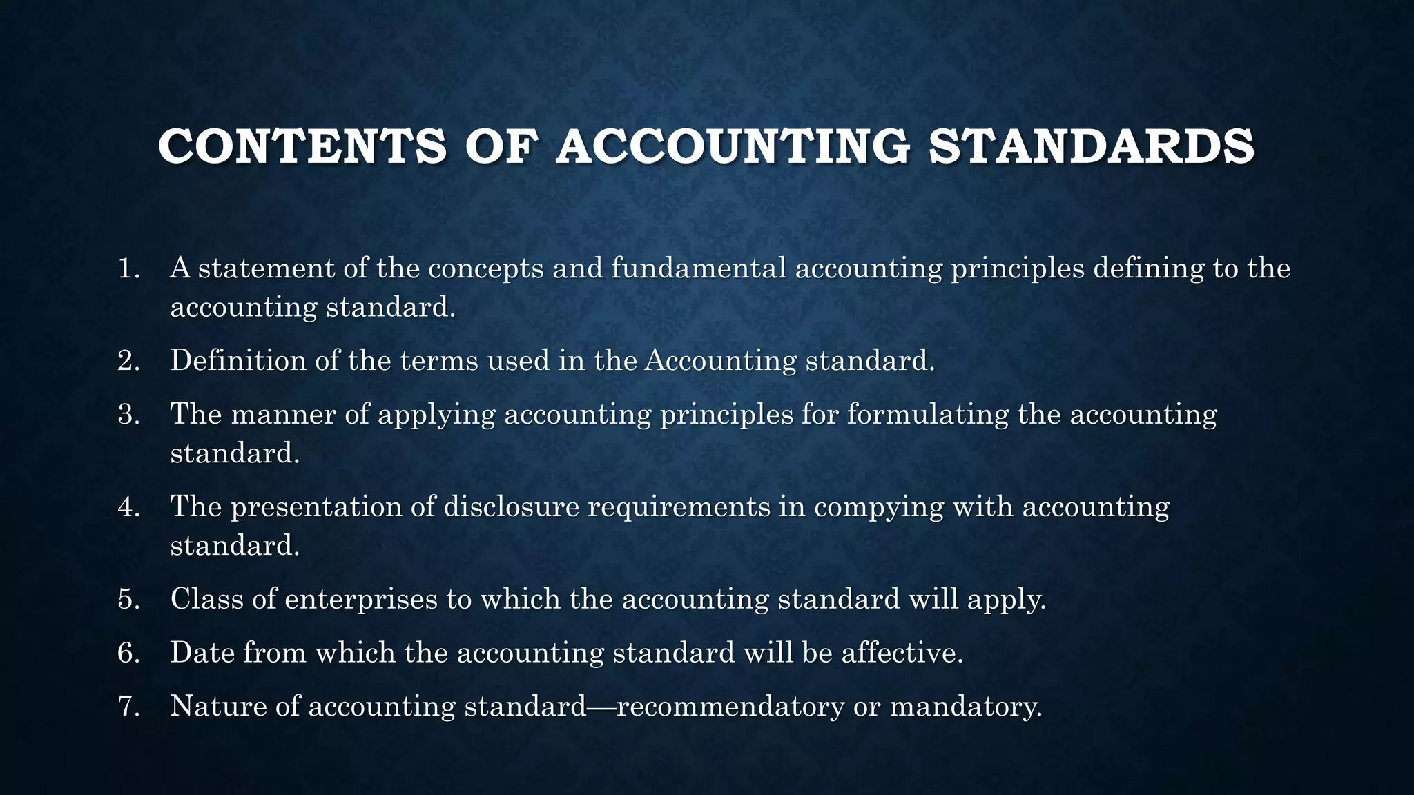 Accounting standards | PPTX