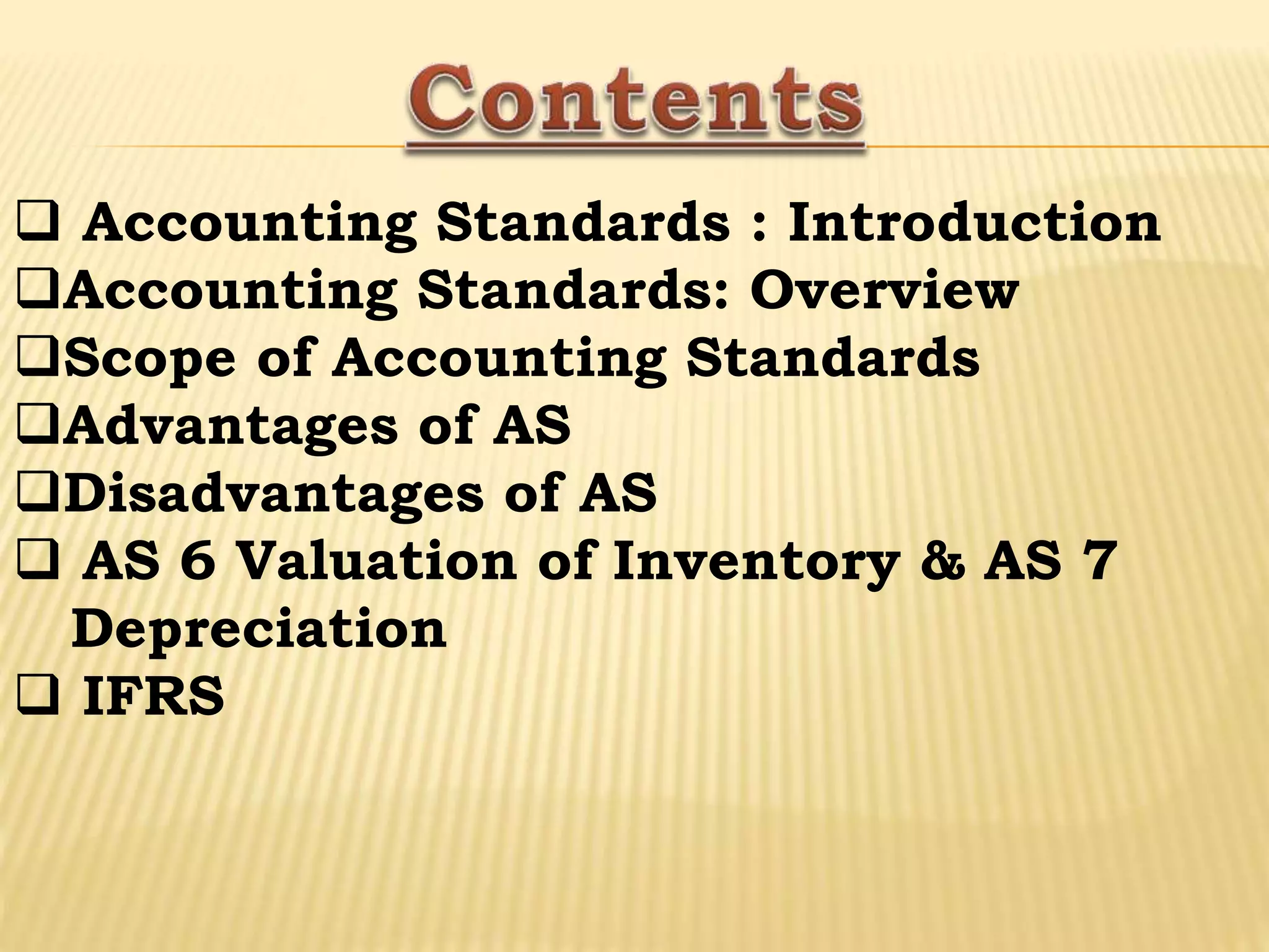 Accounting standards and IFRS | PPTX