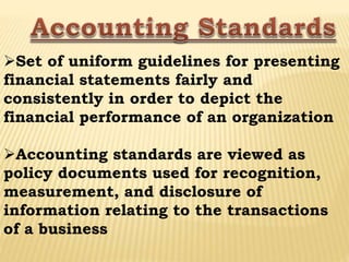 Accounting standards and IFRS | PPTX