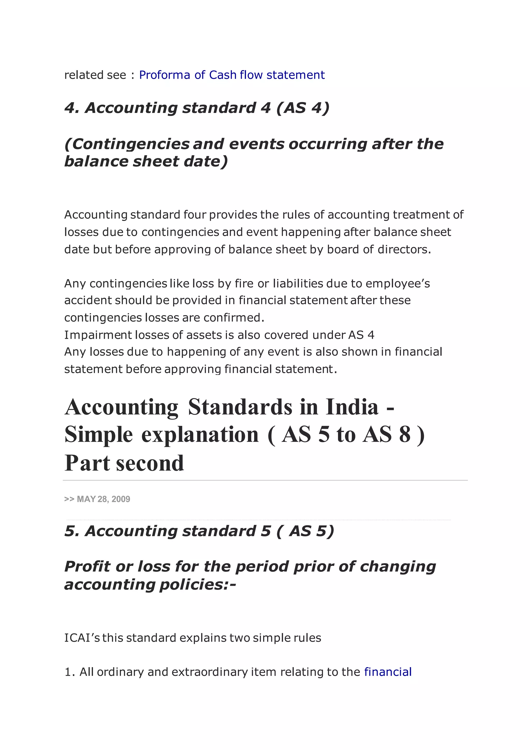 Accounting standards in india | DOCX