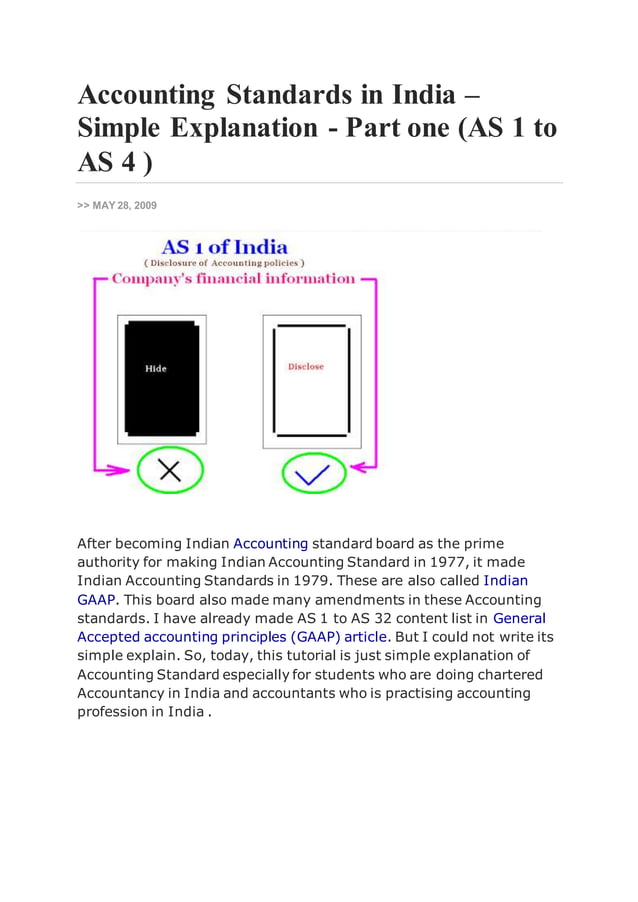 Accounting standards in india | PDF