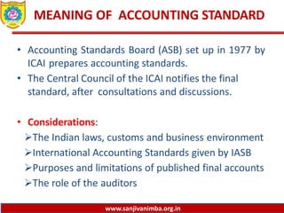 Accounting standards notes Dr. V M Tidake | PPTX