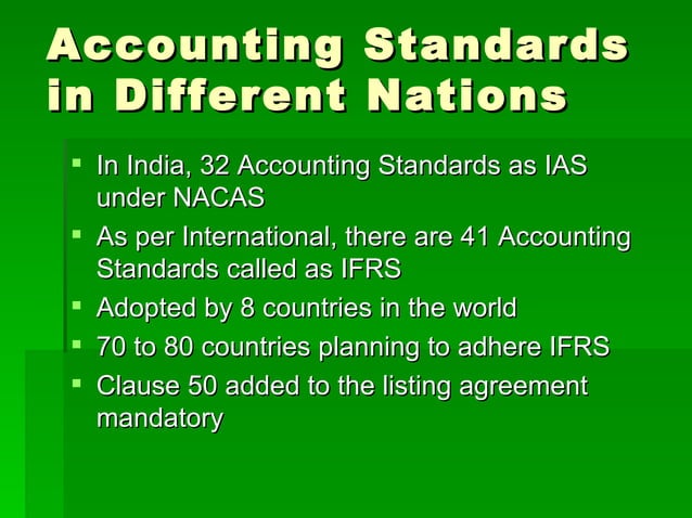 Accounting standards ppt | PPT