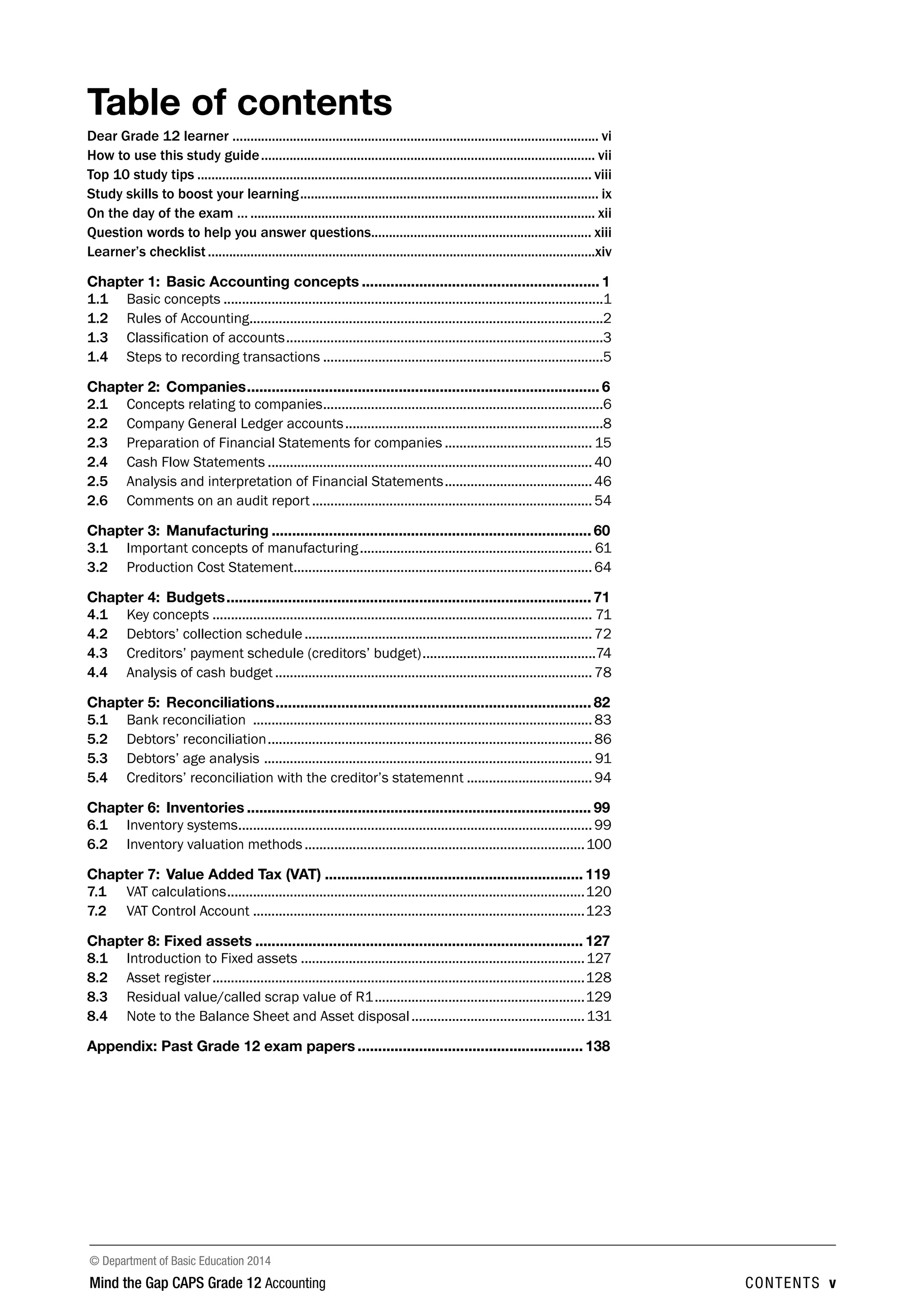Accounting study guide grade 12 | PDF