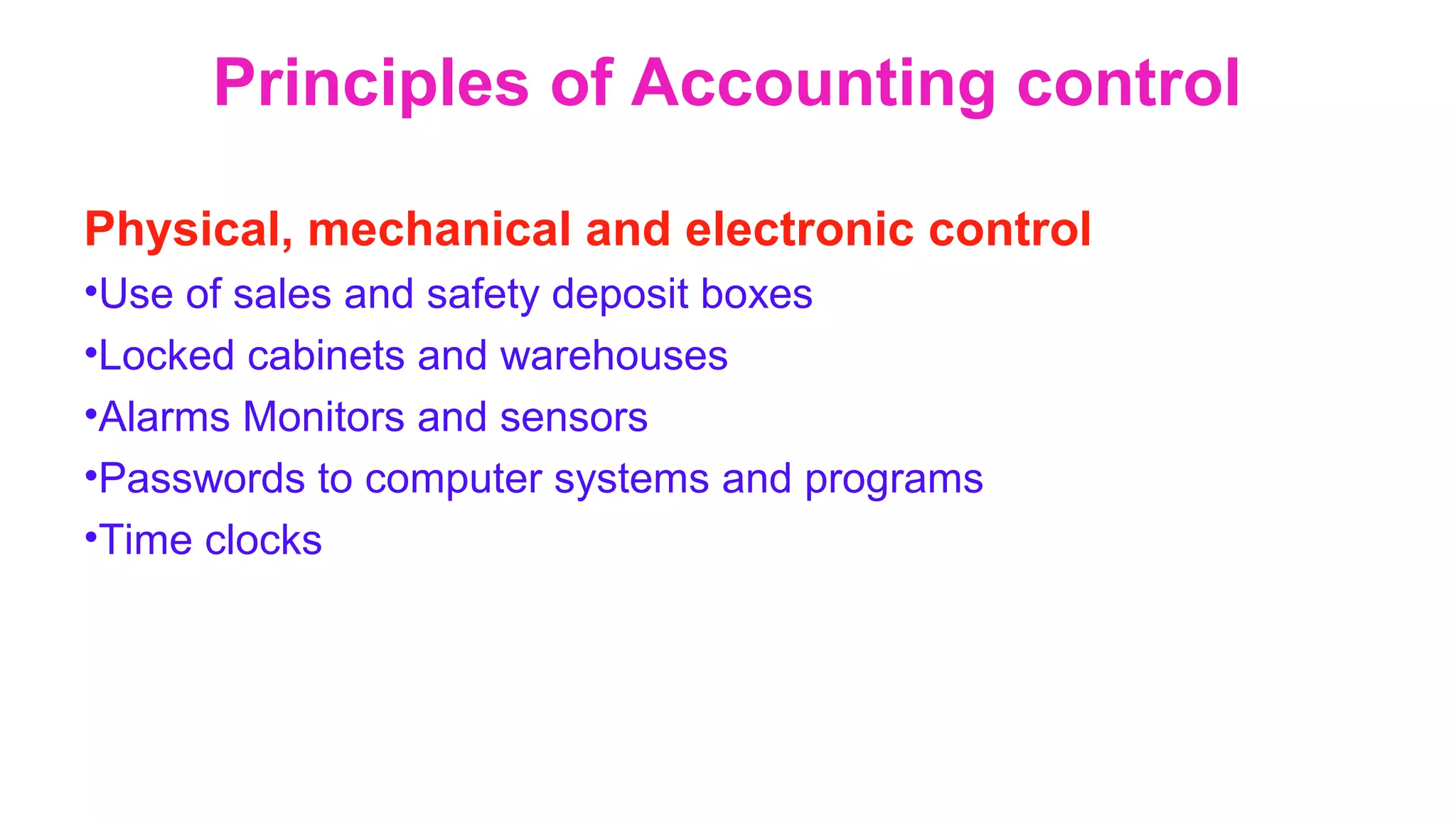 Accounting system and control | PPT
