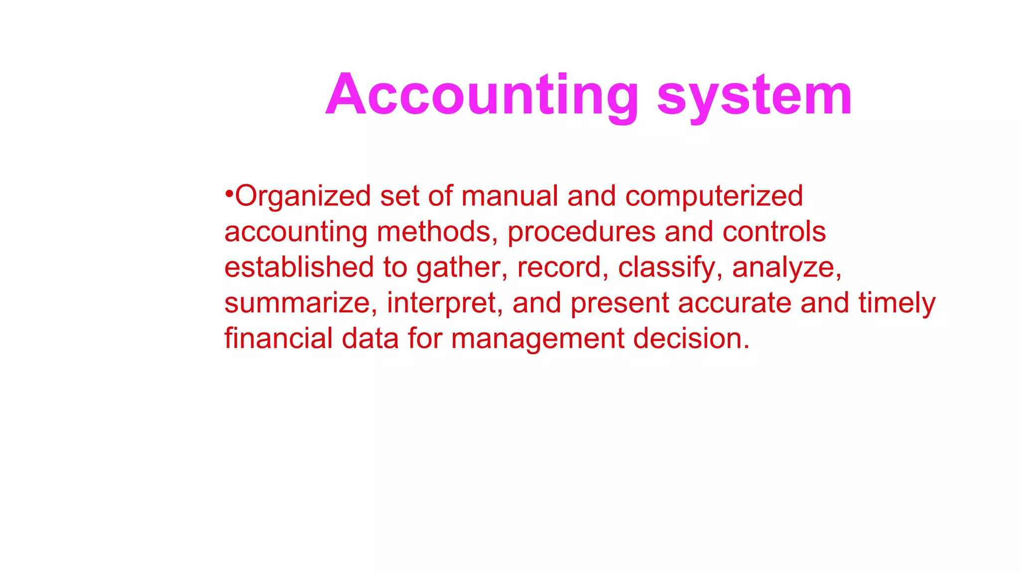 Accounting system and control | PPT