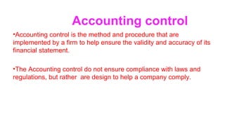 Accounting system and control | PPT