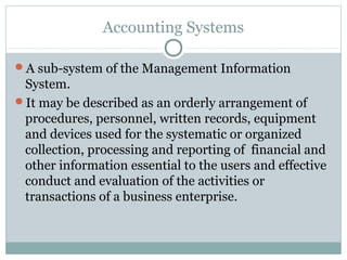 Accounting Systems | PPT