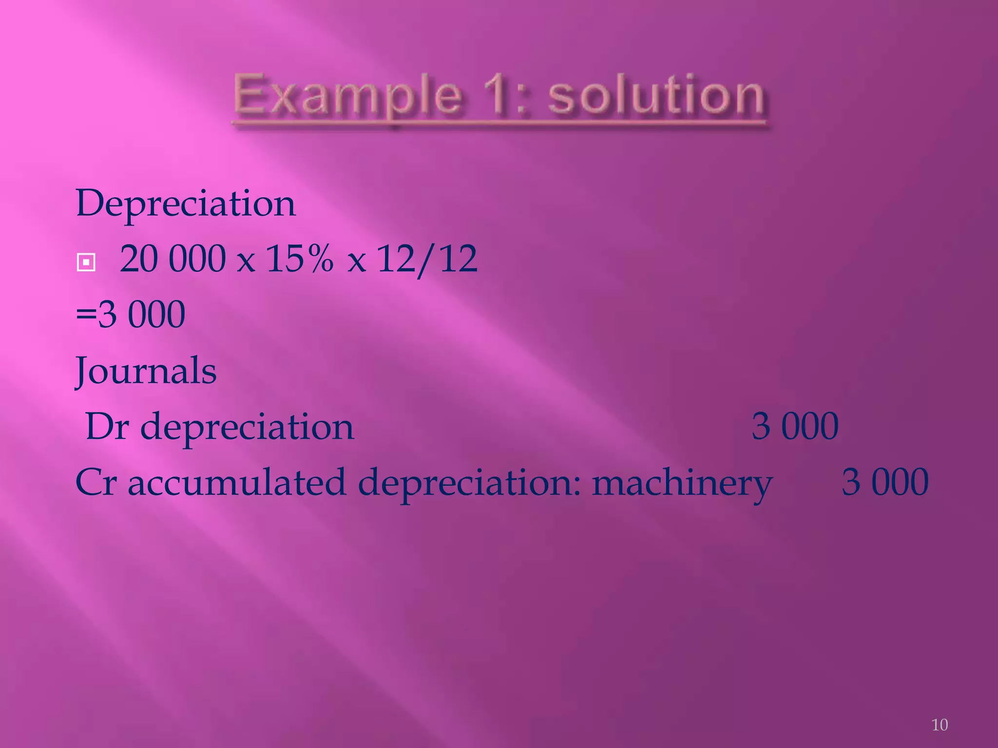 Accounting grade 10: depreciation | PPTX