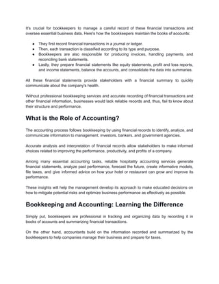 Accounting vs Bookkeeping: What's the Difference? | PDF