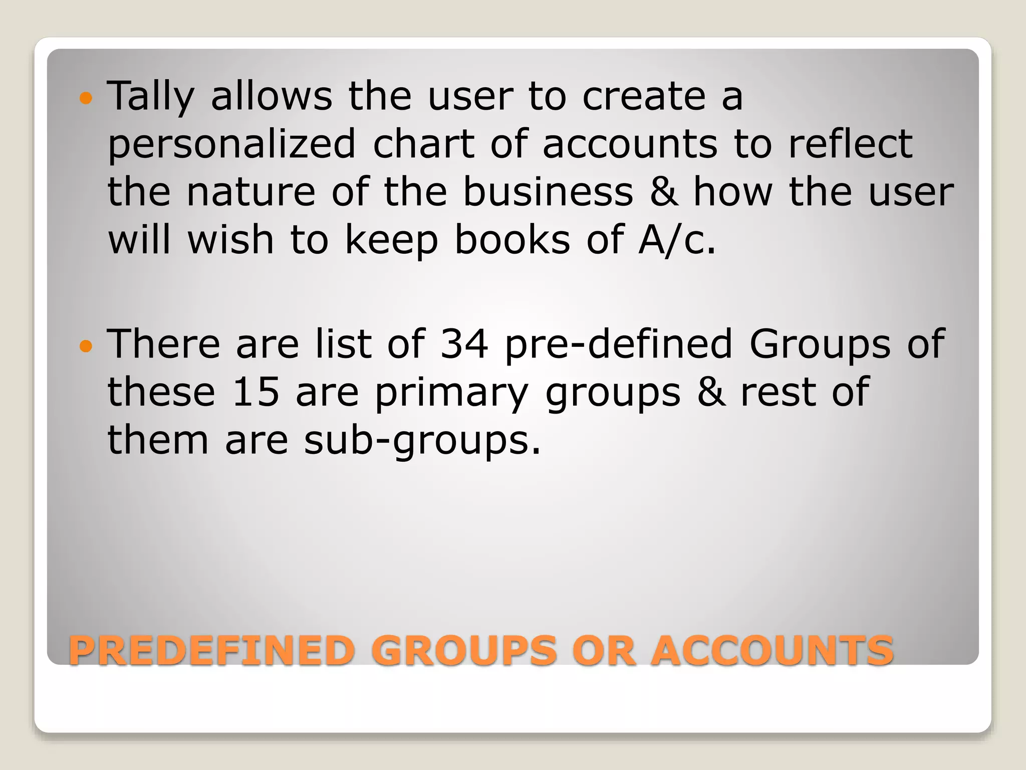 Accounting with tally | PPTX