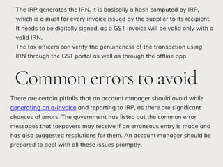 Account Manager’s Guide to Effective E-invoice Generation | PPTX