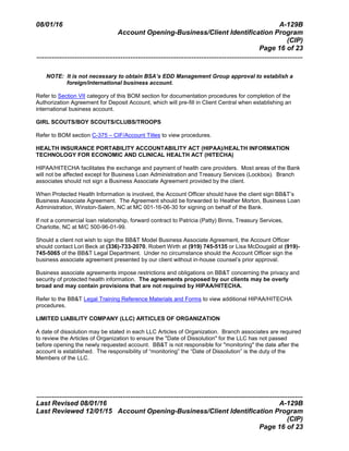 Account Opening-Business or Client Identification Program BOM - A129B | PDF