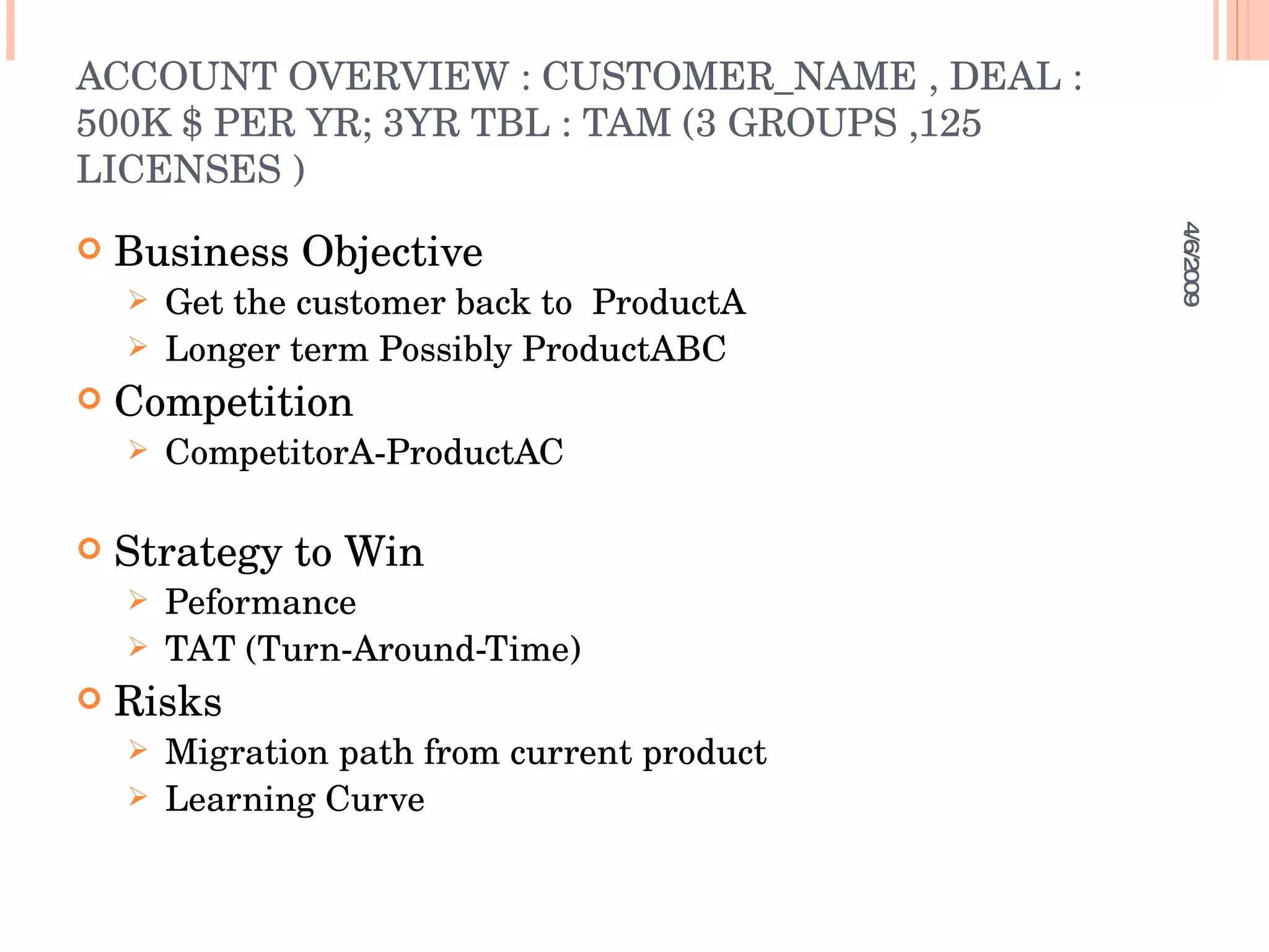 Technical Account Management Template | PPT