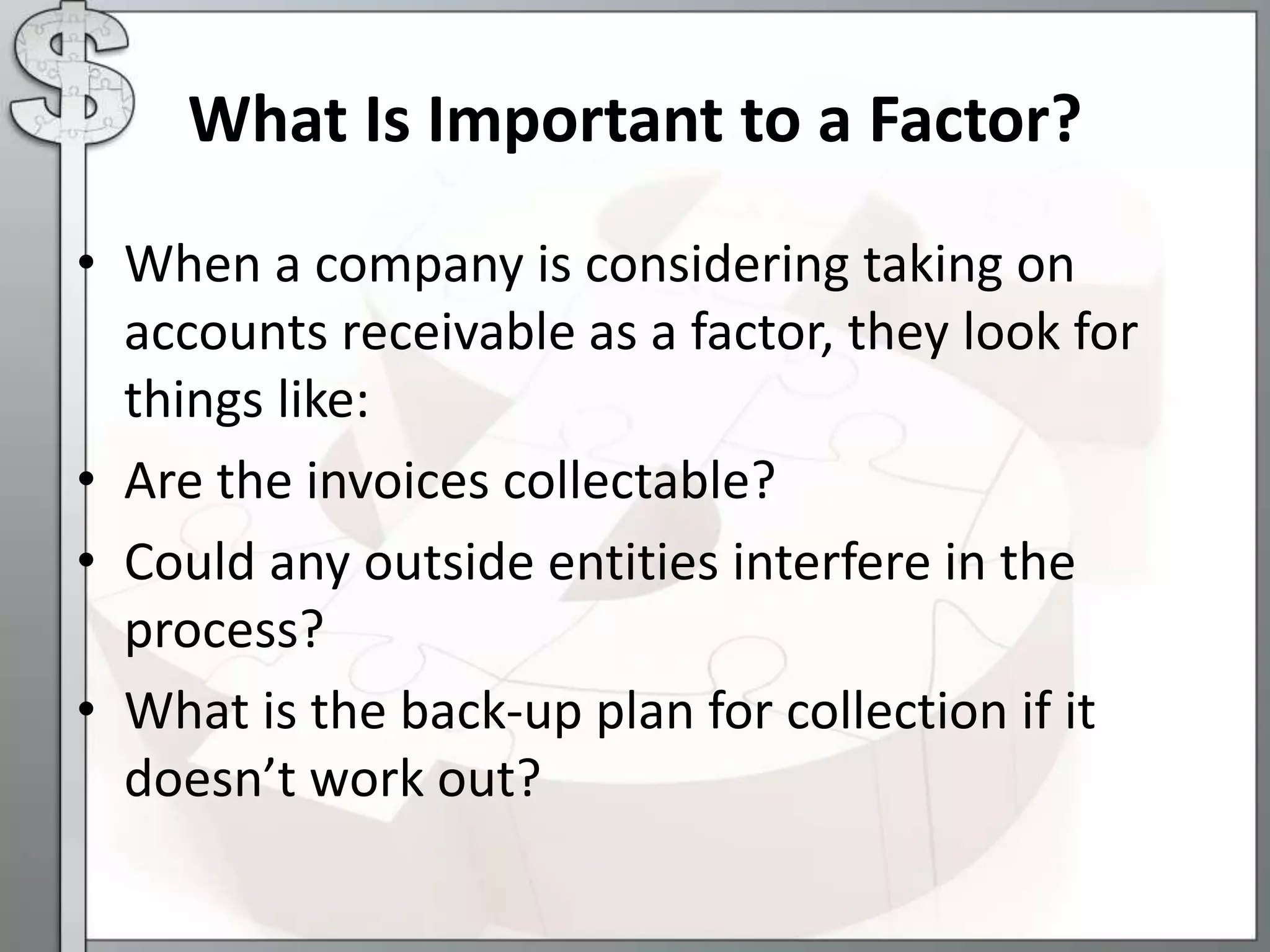 Account receivable factoring | PPTX