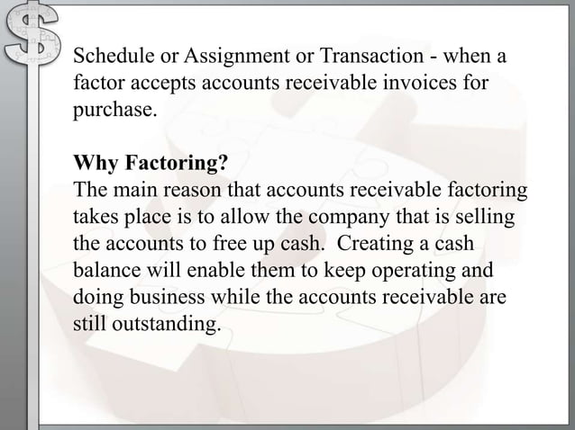 Account receivable factoring | PPTX | Debt Factoring & Invoice ...
